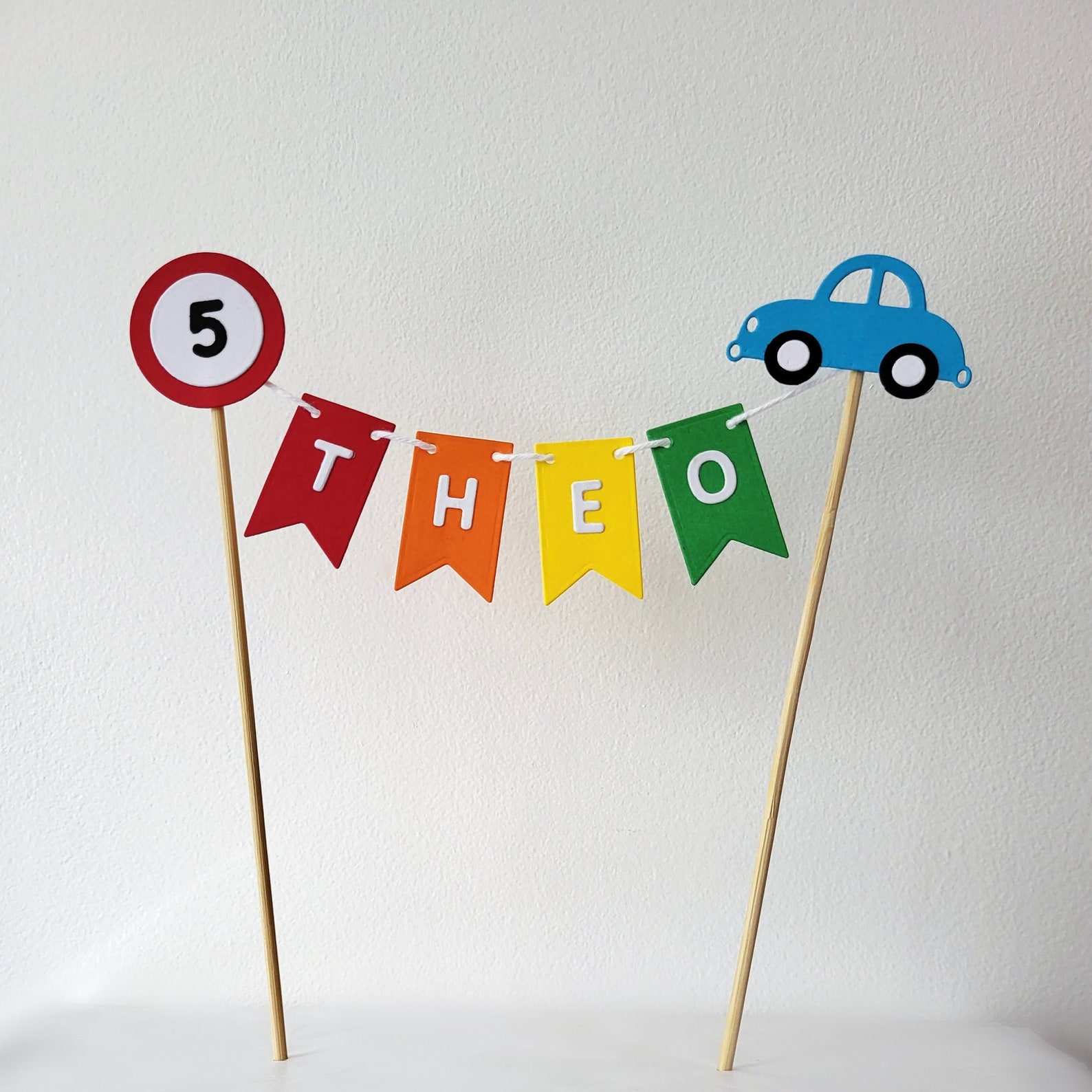 Car Topper Transport Theme Cake Bunting Personalised Car & - Etsy UK