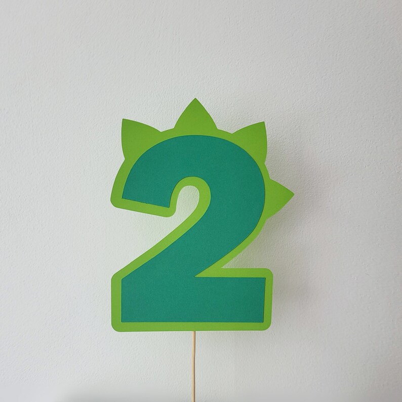 Dinosaur Number Cake Topper, Dinosaur Party Cake Topper, Number 1-9 ...
