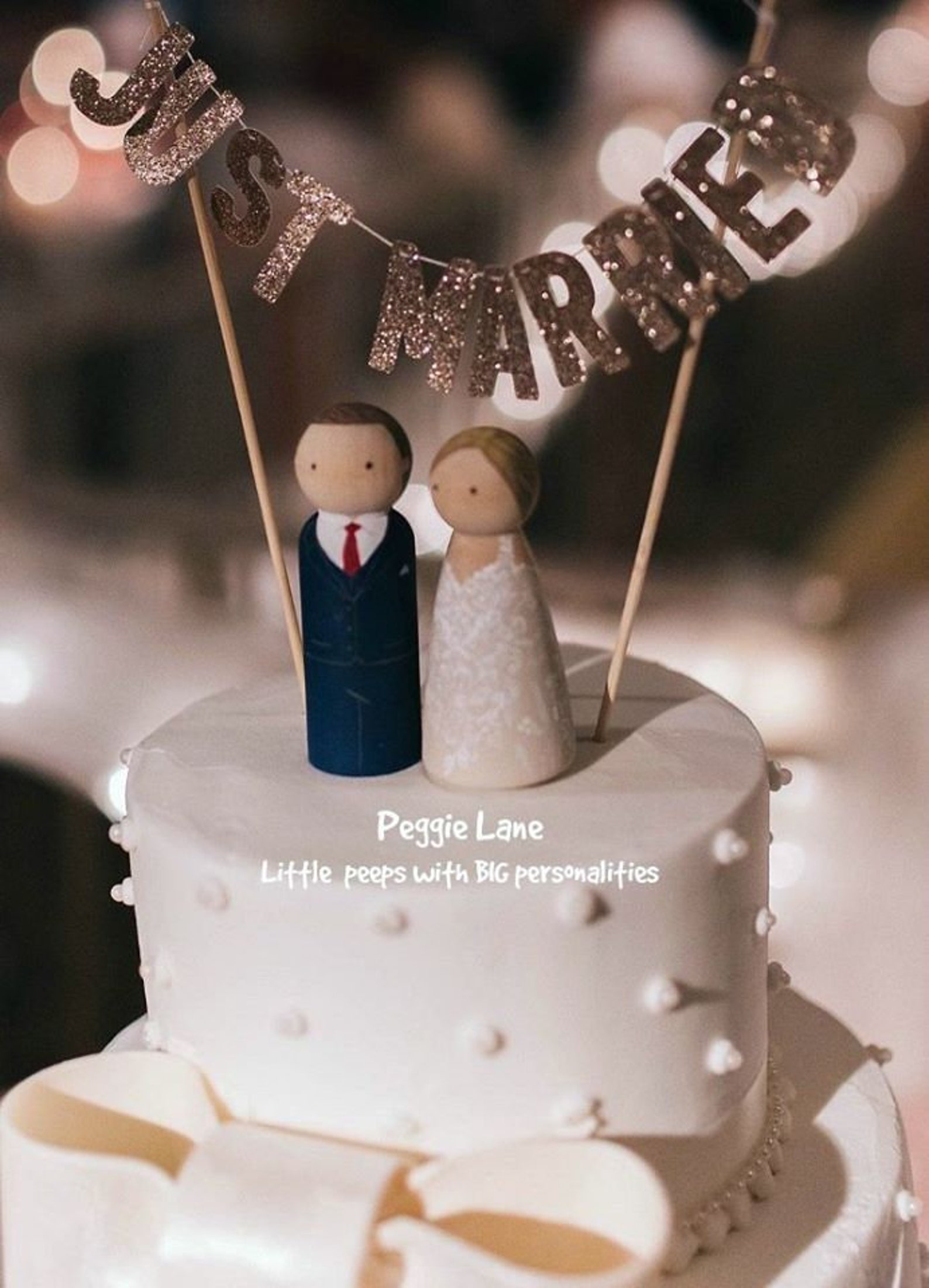 Personalised Wedding Toppers, Personalised Cake Topper, Set of 2 ...