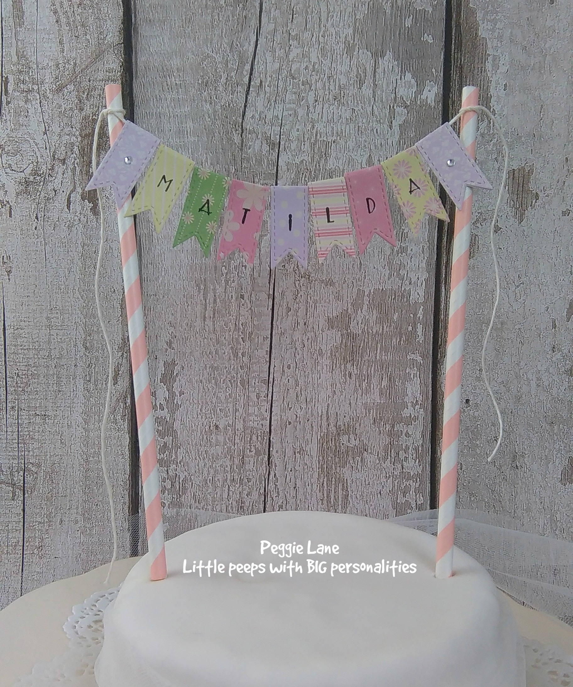 Personalised Cake Bunting Topper Custom Bunting Cake - Etsy UK