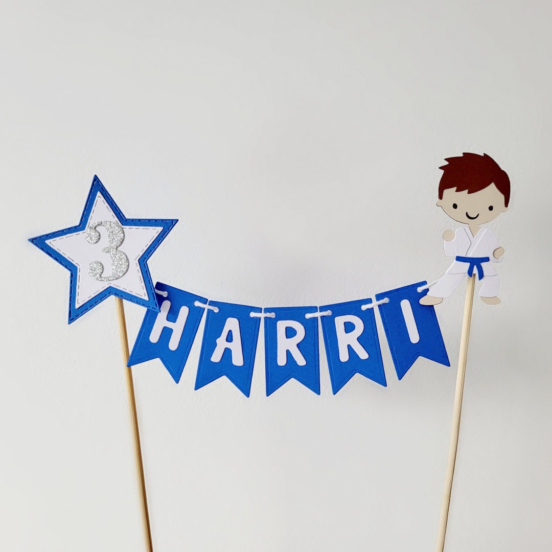 Karate Cake Topper, Judo Cake Topper, Personalised Karate Judo Topper ...