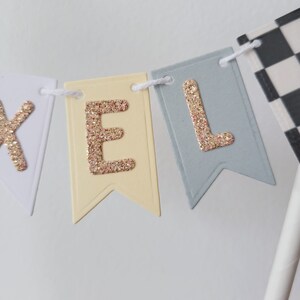 Car Cake Topper, Racing Car Checkered Flag Cake Bunting, Chequered Flag ...