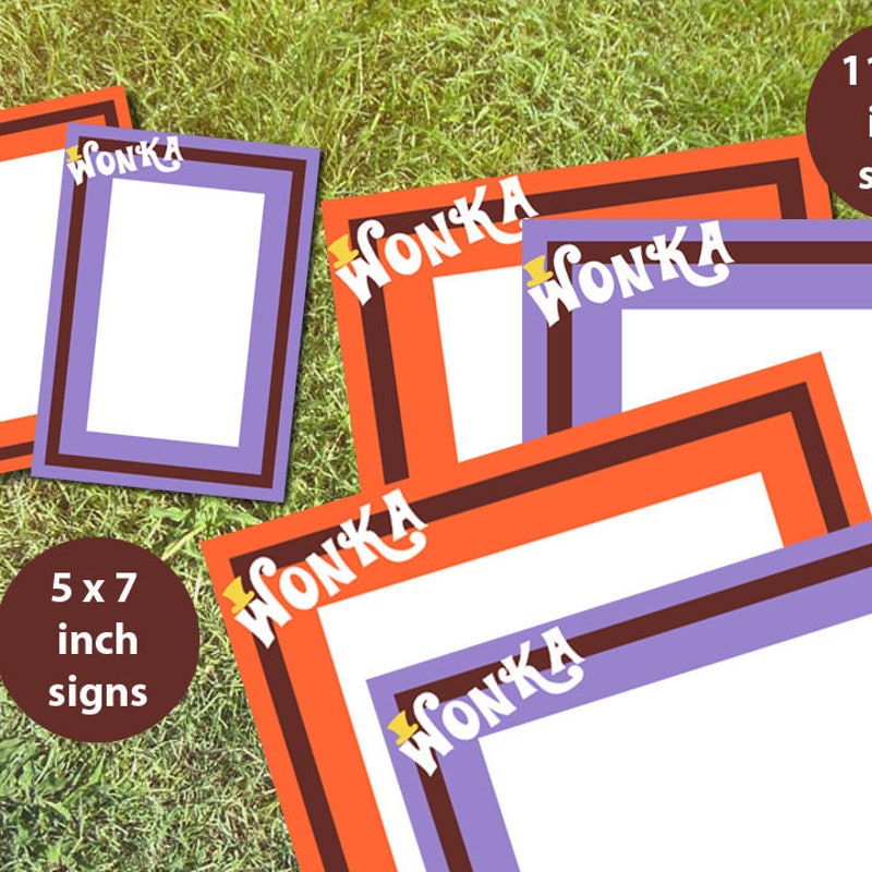 Willy Wonkas Factory Signs - Etsy