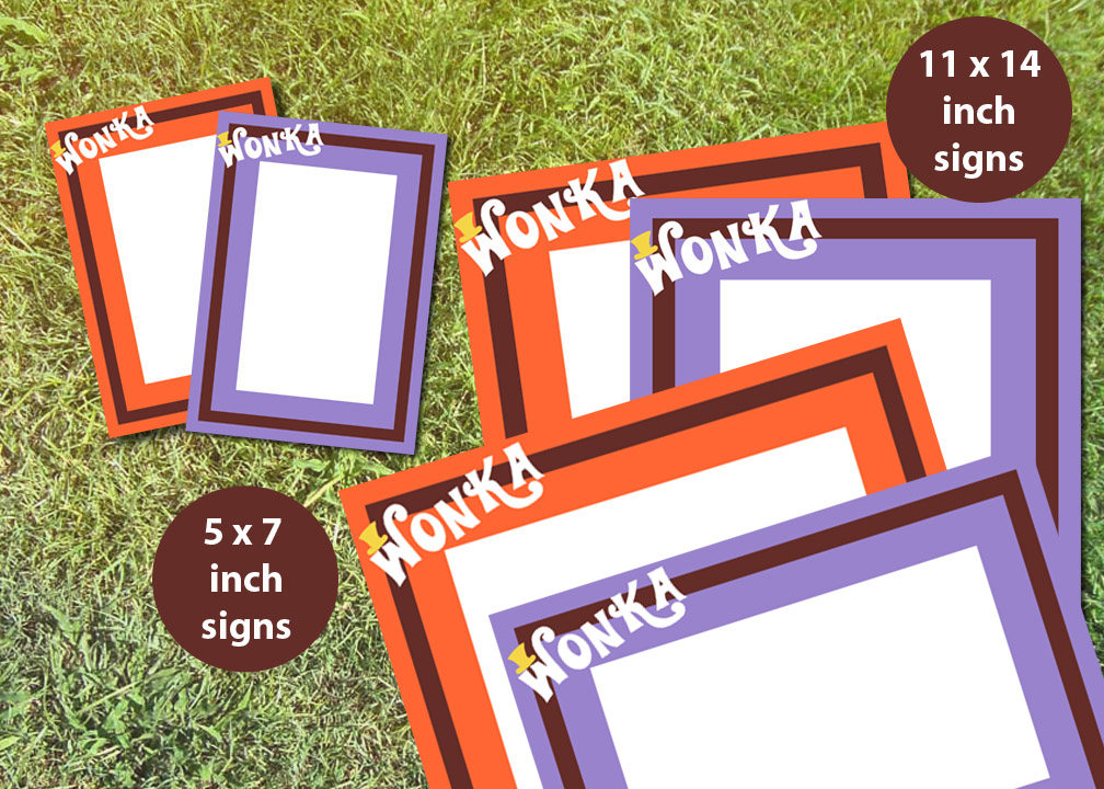 Willy Wonka Party Signs - INSTANT DOWNLOAD - Etsy