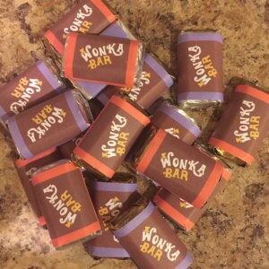 Willy Wonka Mini Chocolate Bar Wrapper & Golden Ticket Printable ...