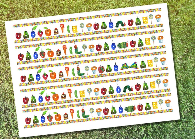 Hungry Caterpillar Printable Borders - Instant Download - Etsy
