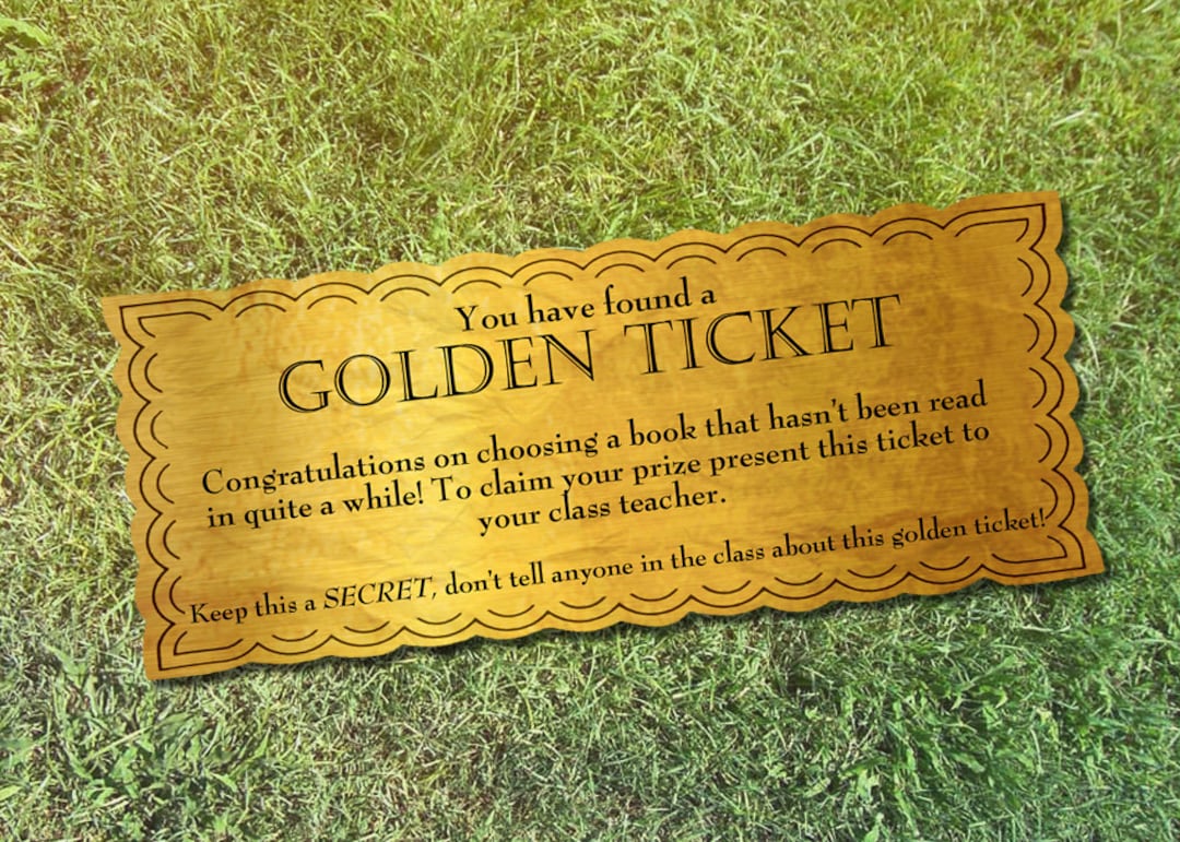 Golden Ticket Class Reward for Teachers, Printable INSTANT DOWNLOAD - Etsy