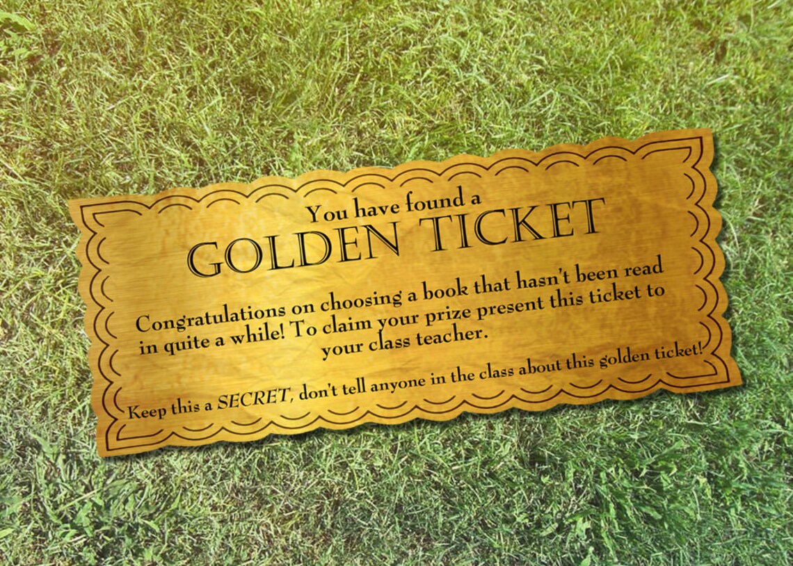 Golden Ticket Class Reward for Teachers, Printable INSTANT DOWNLOAD - Etsy