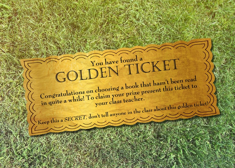 Golden Ticket Class Reward for Teachers, Printable INSTANT DOWNLOAD - Etsy