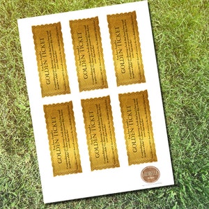 Golden Ticket Class Reward for Teachers, Printable INSTANT DOWNLOAD - Etsy