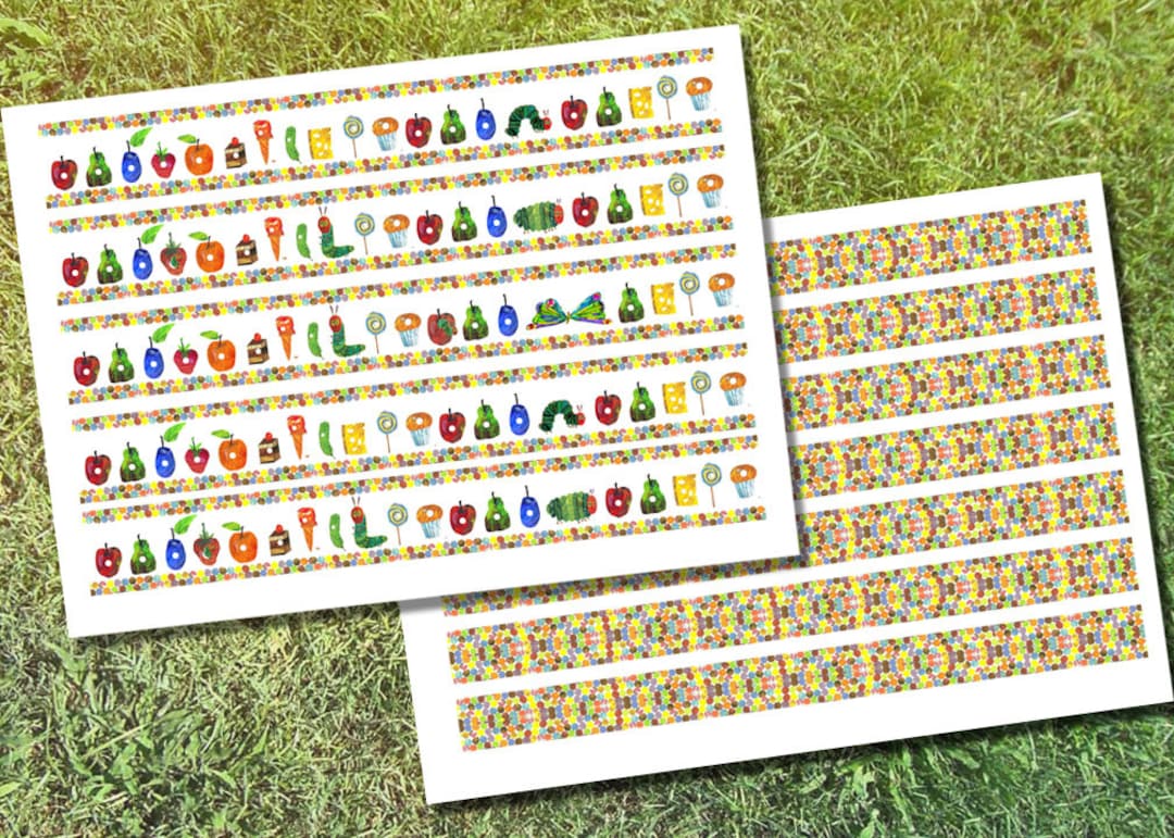 Hungry Caterpillar Printable Borders - Instant Download - Etsy