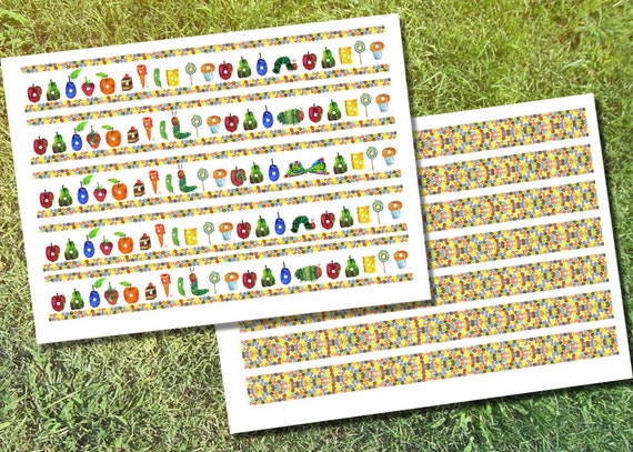 Hungry Caterpillar Printable Borders Instant Download | Etsy Australia