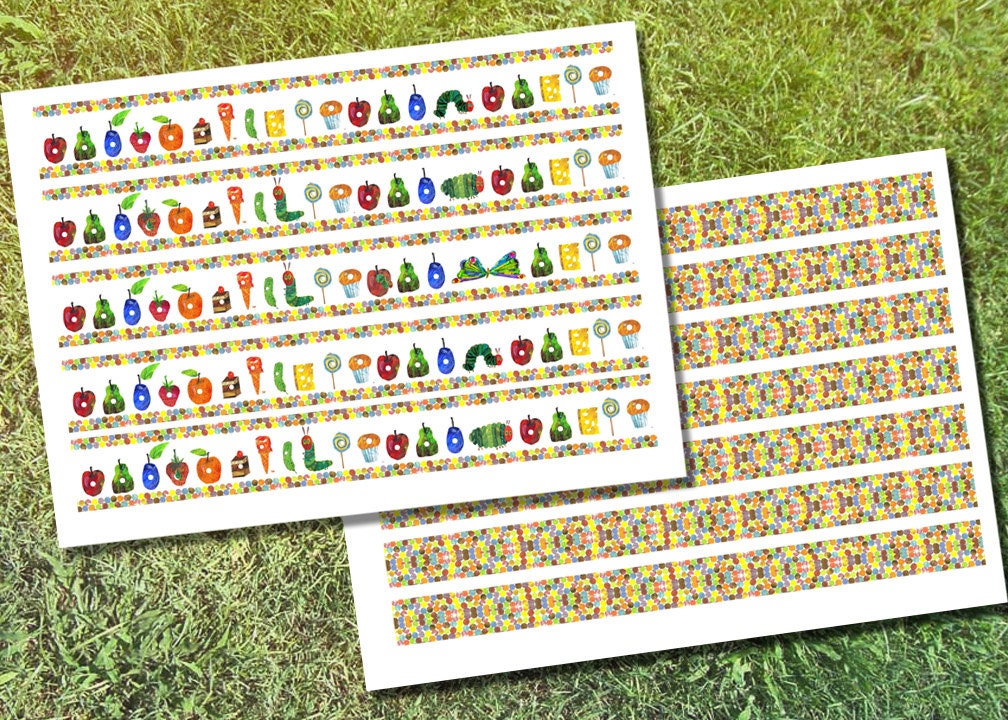 Hungry Caterpillar Printable Borders - Instant Download - Etsy