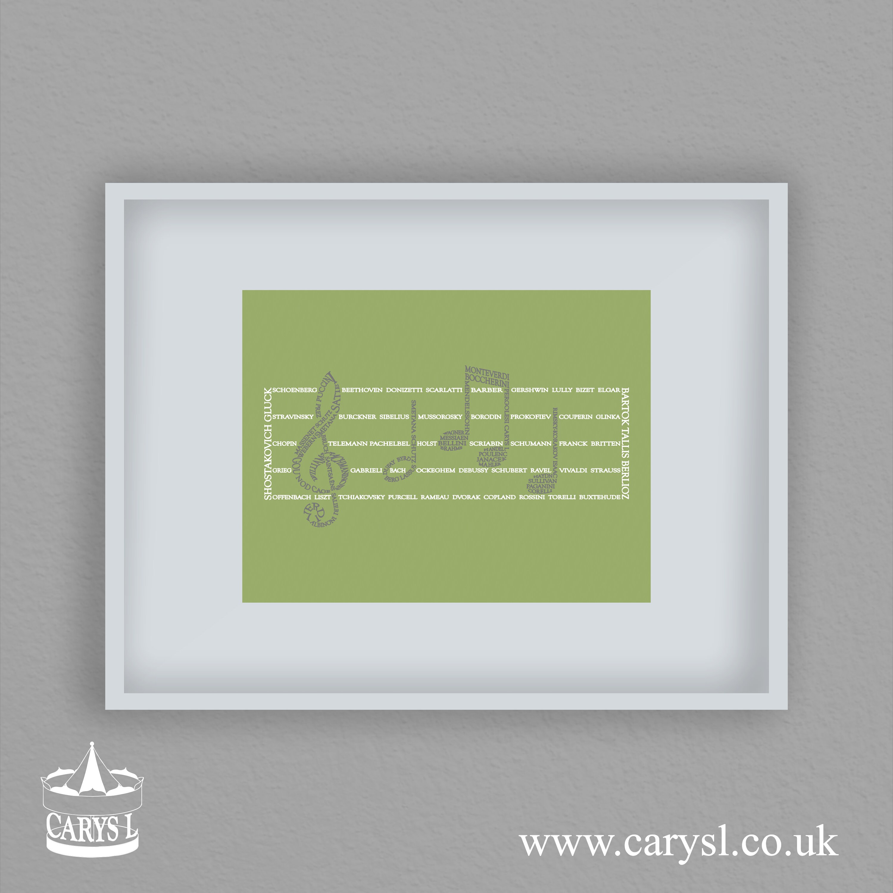 A4 Music Notes Print With Names of Famous Classical Composers. for ...