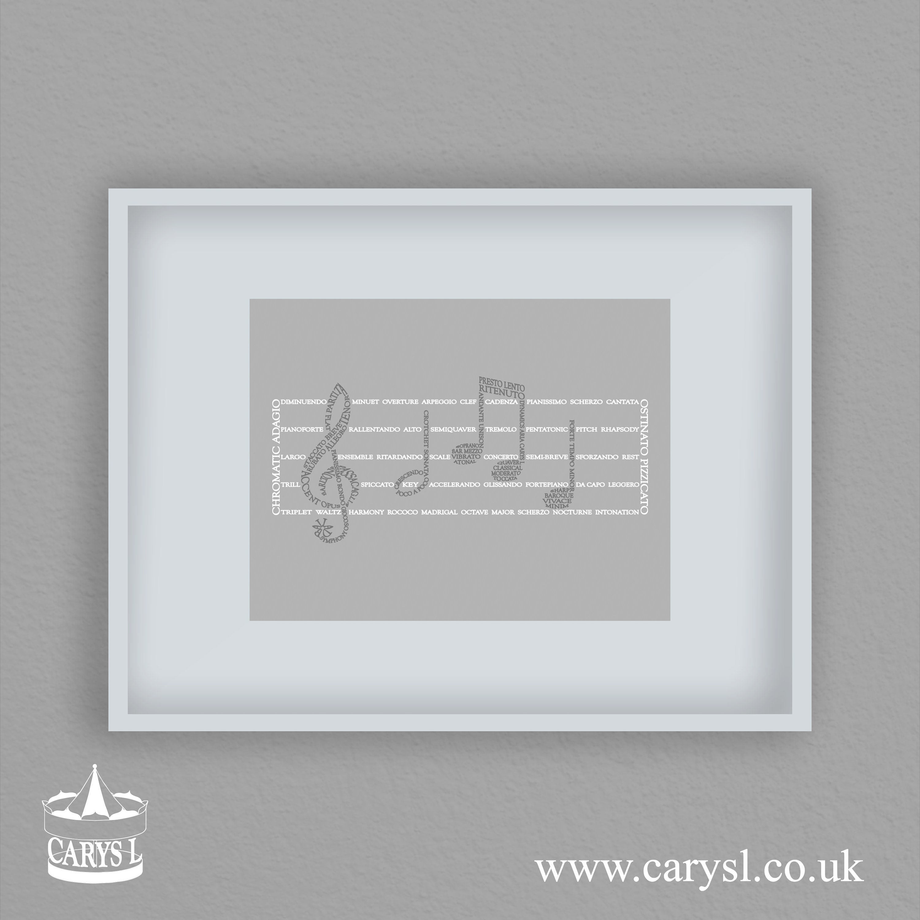 A4 Music Notes Print Designed From Musical Terminology. for - Etsy