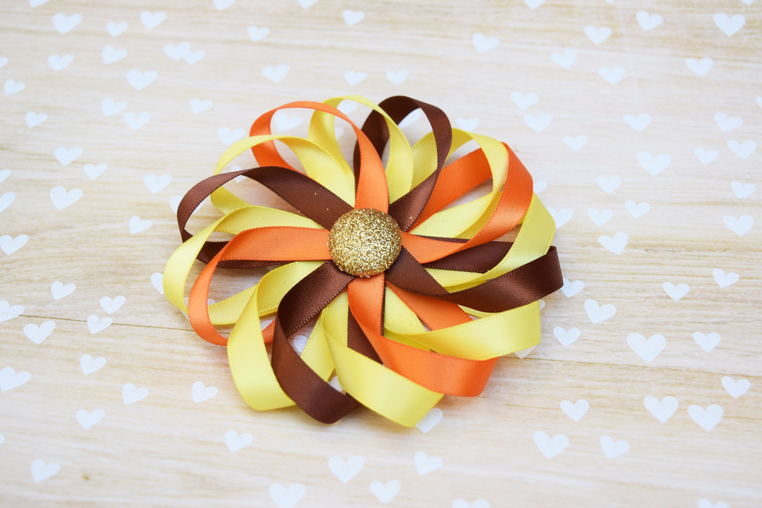 Fall Hair Bow Thanksgiving Hair Clip Thanksgiving Hair Bow - Etsy