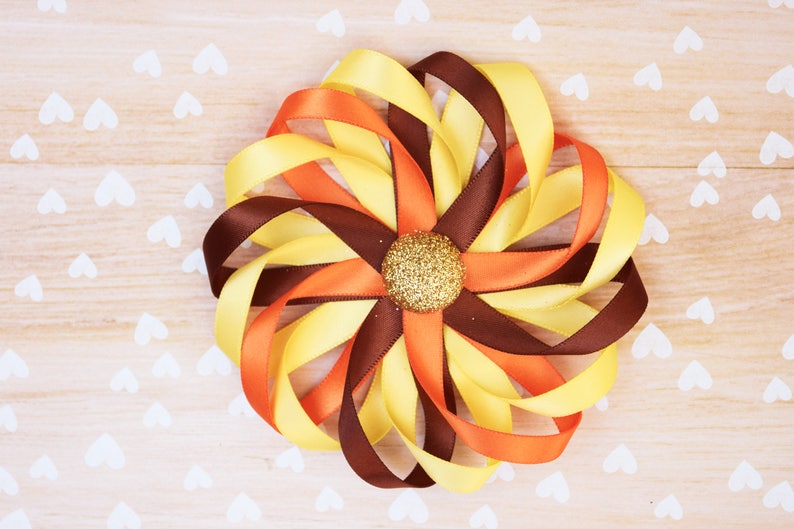 Fall Hair Bow Thanksgiving Hair Clip Thanksgiving Hair Bow - Etsy