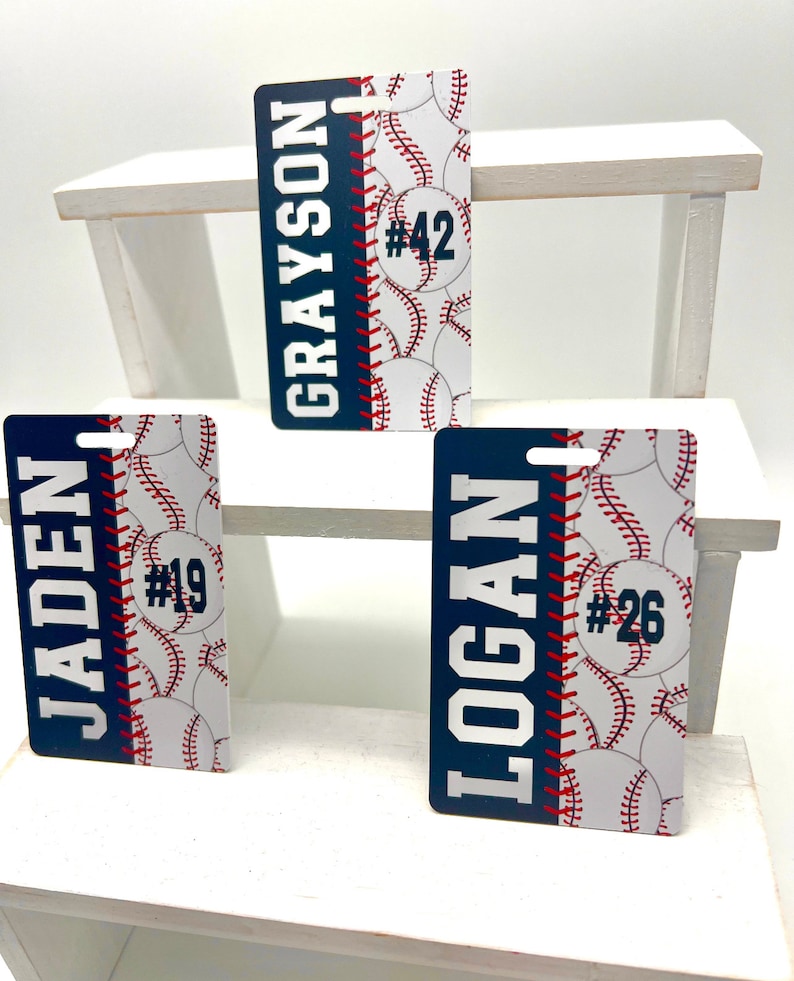 Baseball Bag Tags, Baseball Name Tag, Equipment Bag Tag, Team Gifts ...