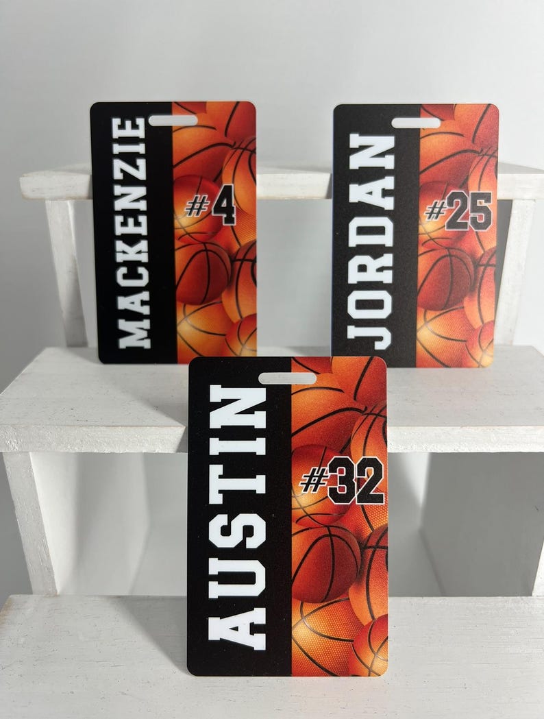 Basketball Bag Tag, Basketball Name Tag, Equipment Bag Tag, Team Gifts ...