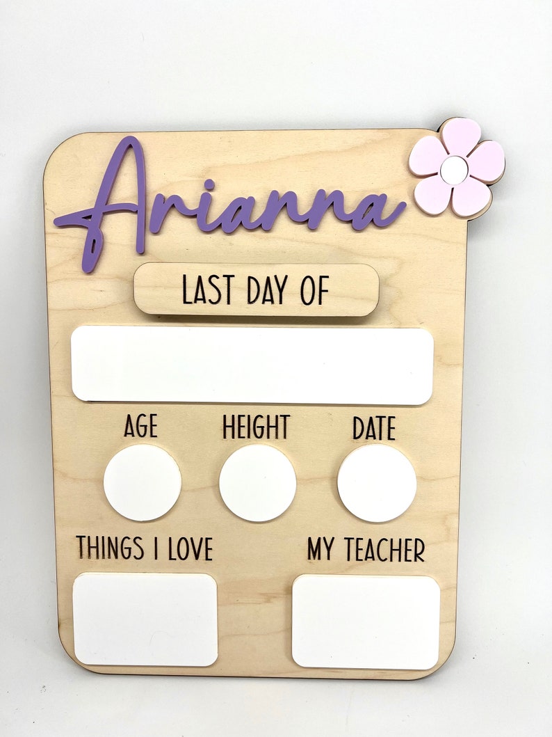 First/last Day of School Sign, Personalized First/last Day Sign, Custom ...