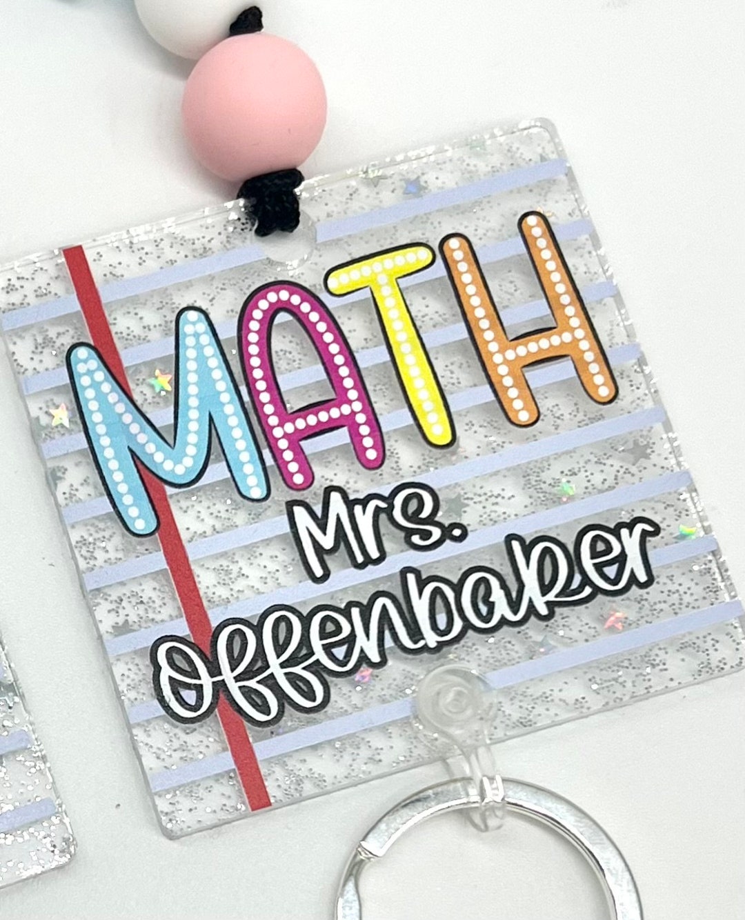 Star Glitter Teacher Lanyard, Elementary School, Middle School, High ...