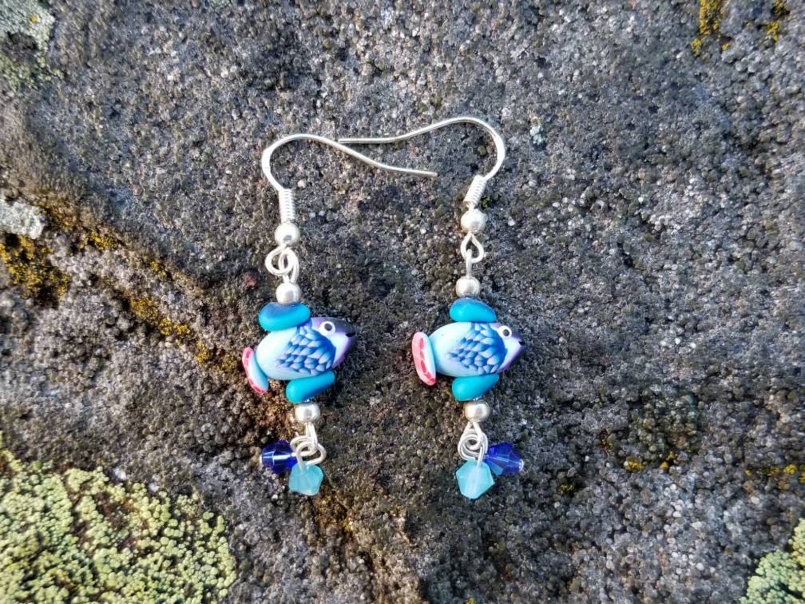 Cute Fimo Clay Fish Earrings - Etsy