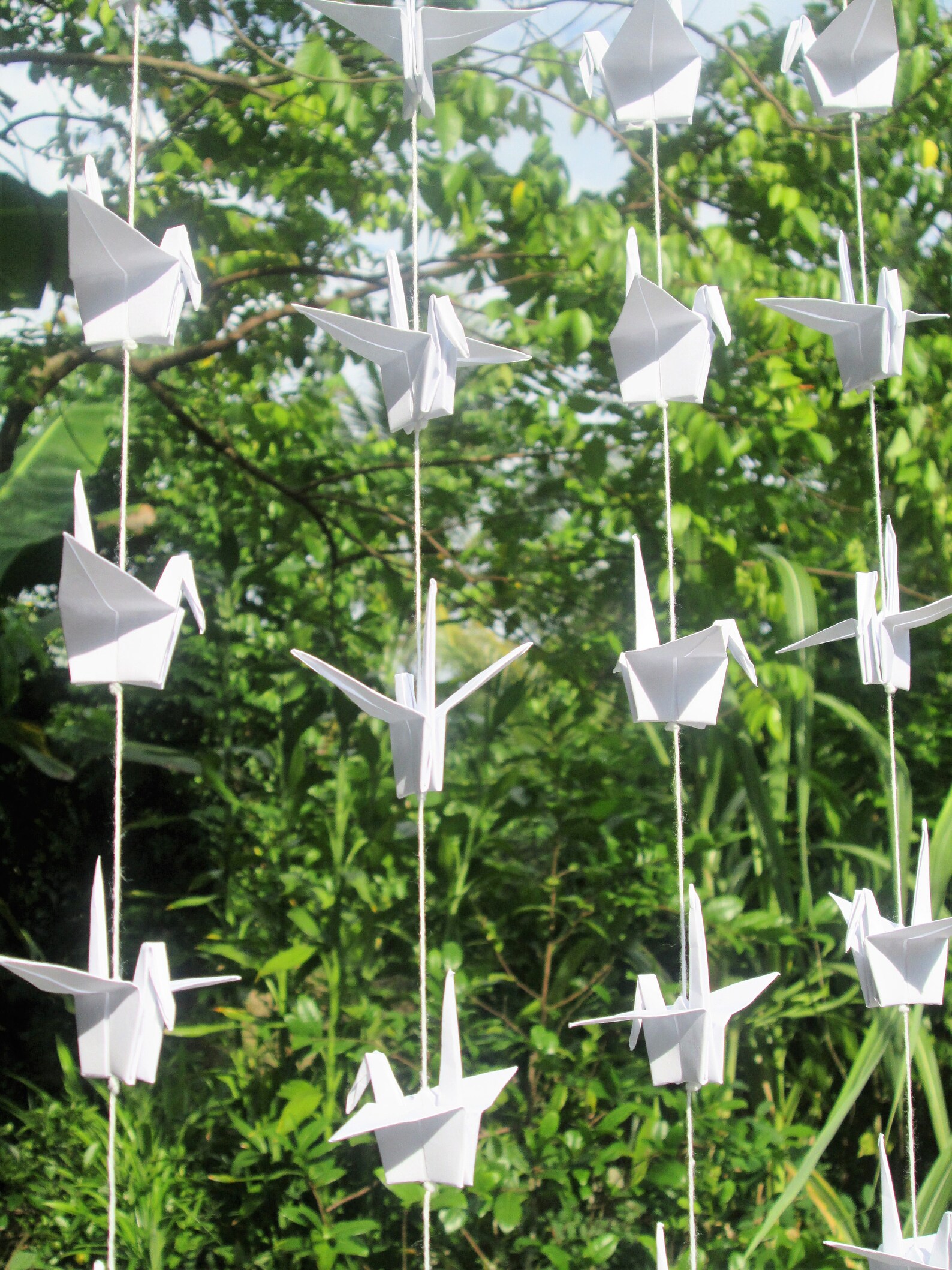 500 Paper Cranes Garland in White Color 20 Strands of 25 | Etsy