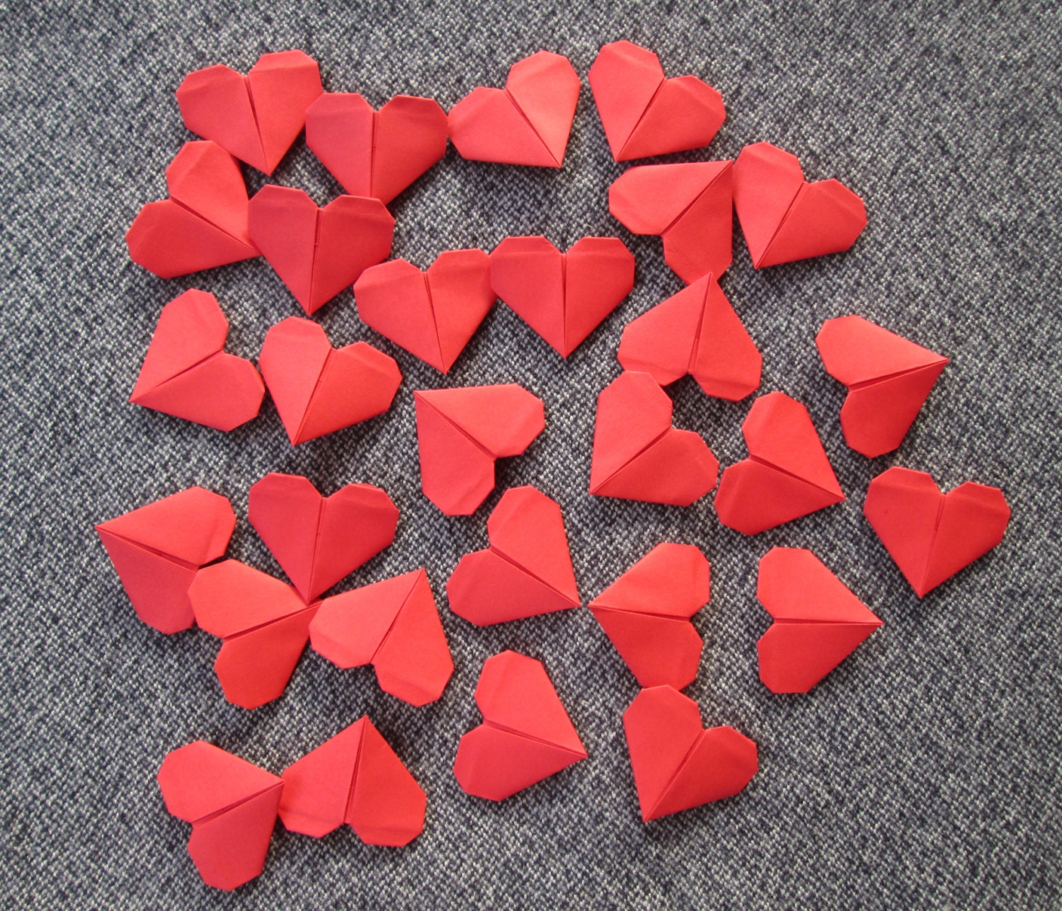 1,000 Red Paper Hearts (3 X 3" to 6 X 6" Paper Sheet), Wedding and ...