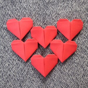 1,000 Red Paper Hearts (3 X 3" to 6 X 6" Paper Sheet), Wedding and ...