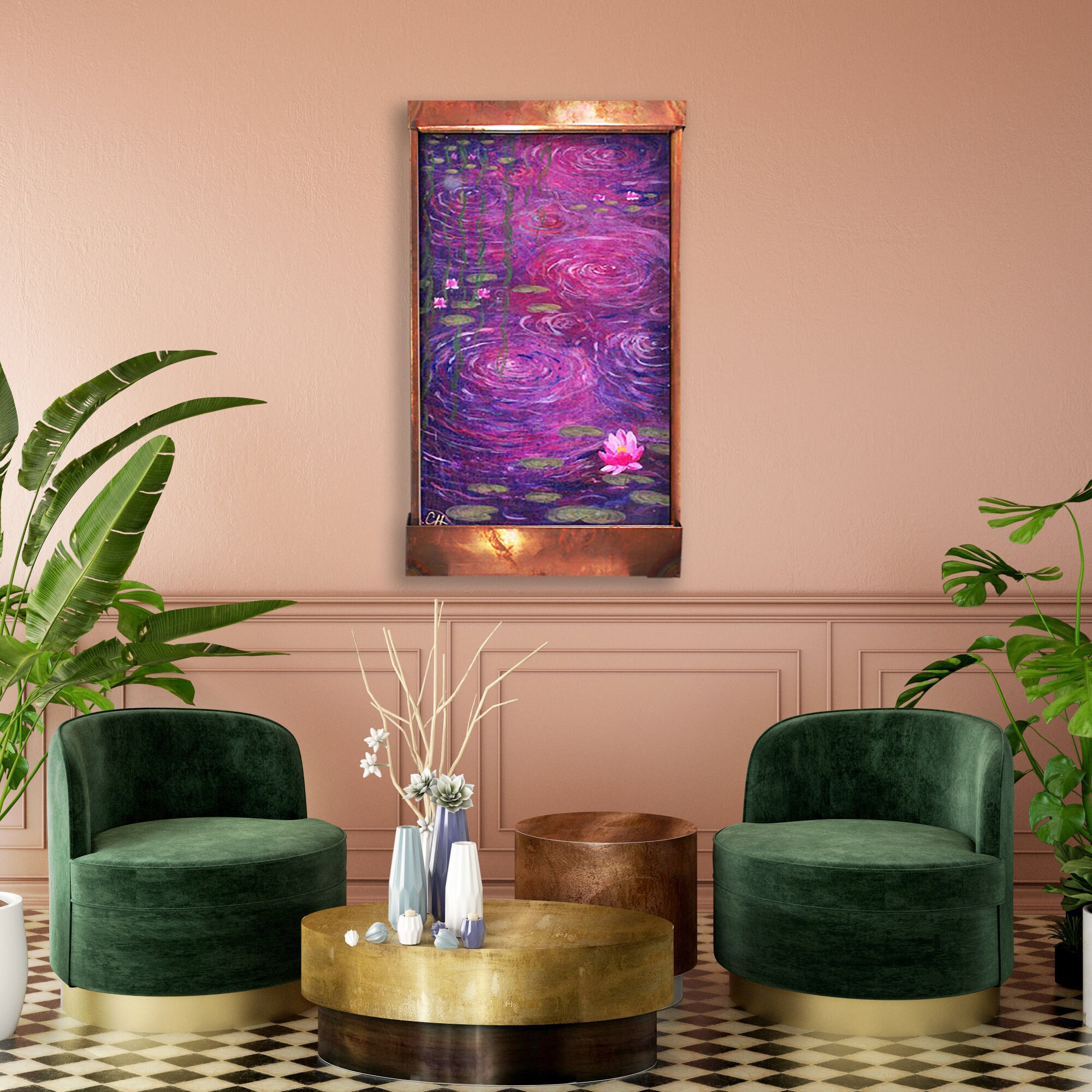 Fireflies Wall Fountain - Etsy