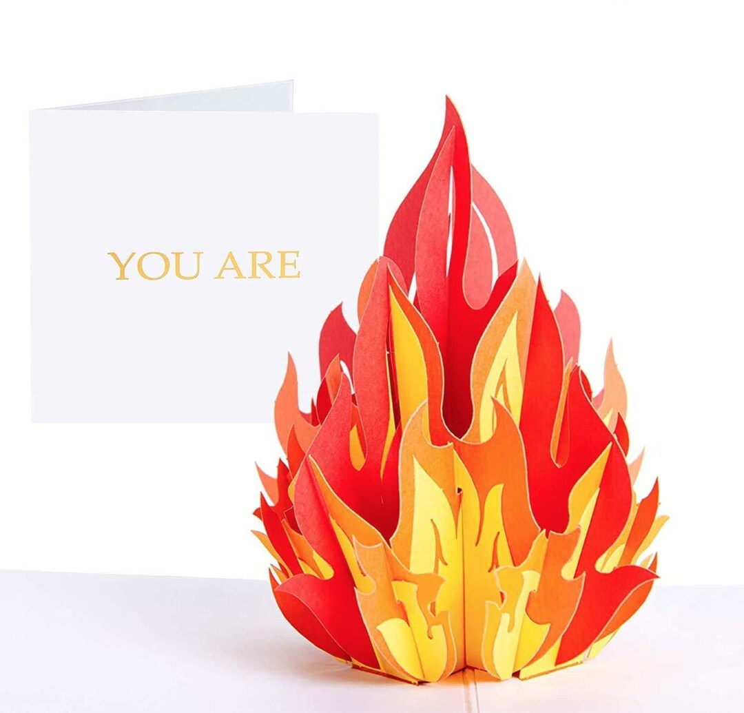 You're FIRE Pop up Card - Etsy