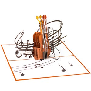Violin Musical Instrument Pop up Card - Etsy