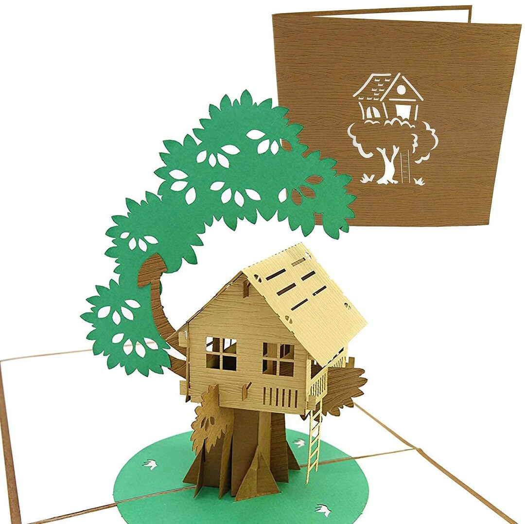 Tree House Pop up Card - Etsy