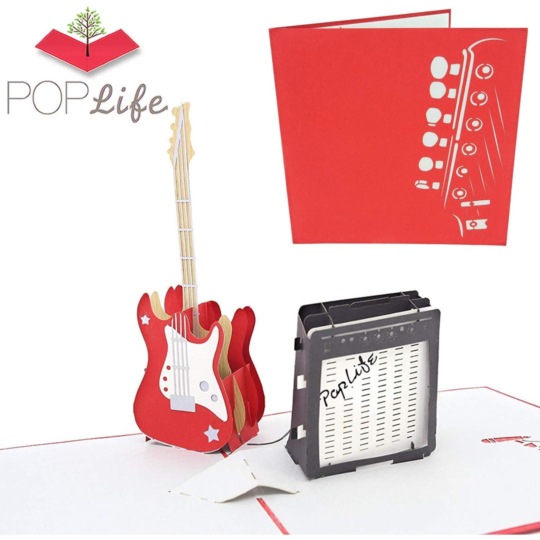 Guitar Pop up Card - Etsy