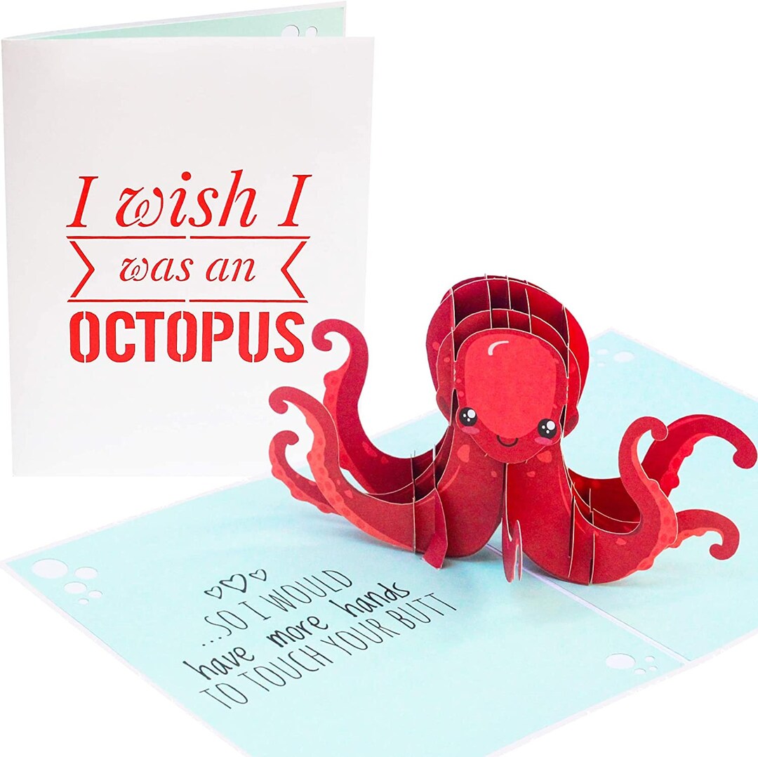 Naughty Octopus Pop up Card - Etsy