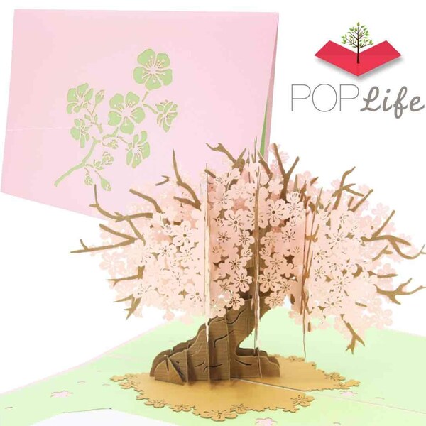 Cherry Blossom Tree Pop up Card - Etsy