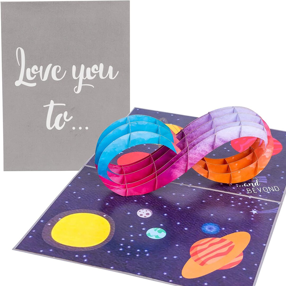 Love You to Infinity Pop up Card - Etsy