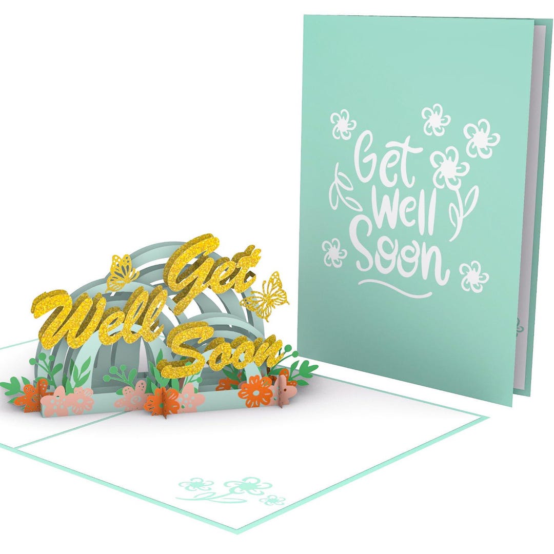 Get Well Soon Pop up Card - Etsy