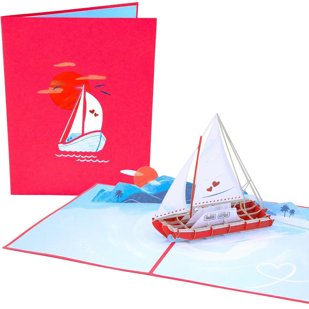Sailboat Pop up Card - Etsy