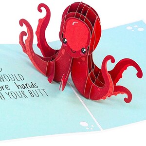 Naughty Octopus Pop up Card - Etsy