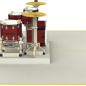 Drum Kit Pop up Card - Etsy
