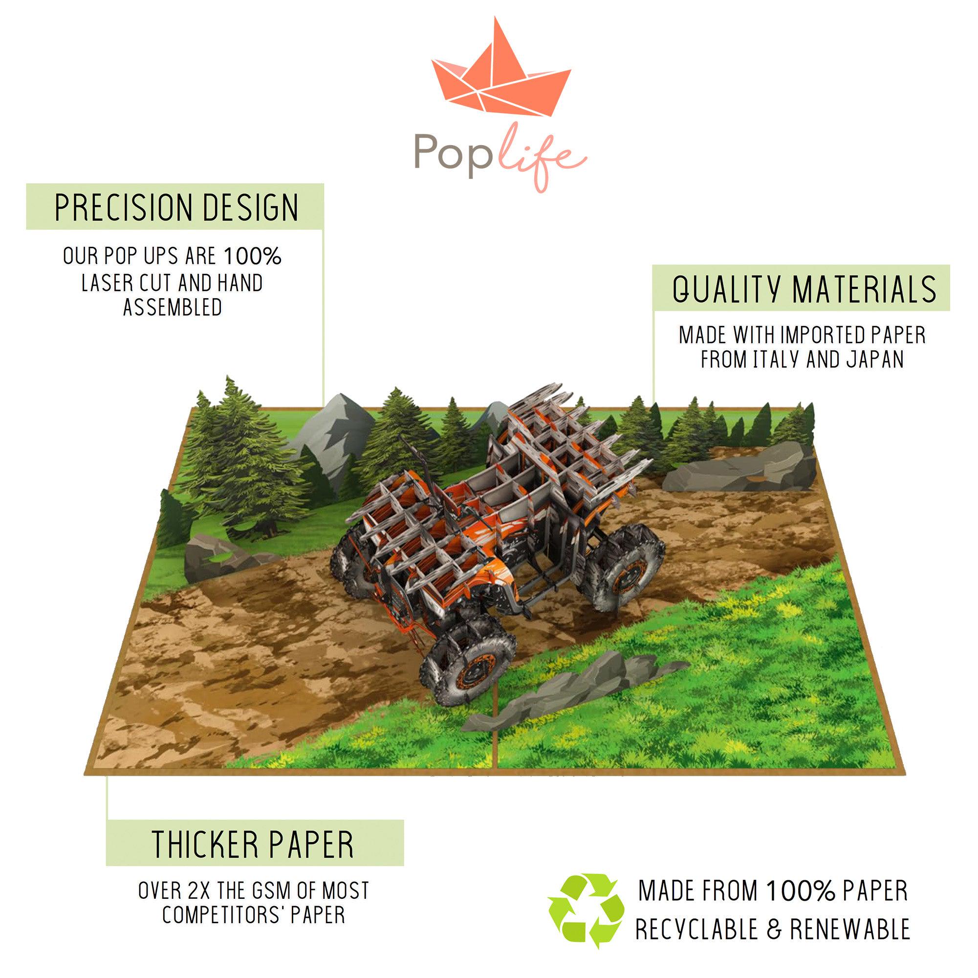 ATV Quad Bike Pop up Card - Etsy