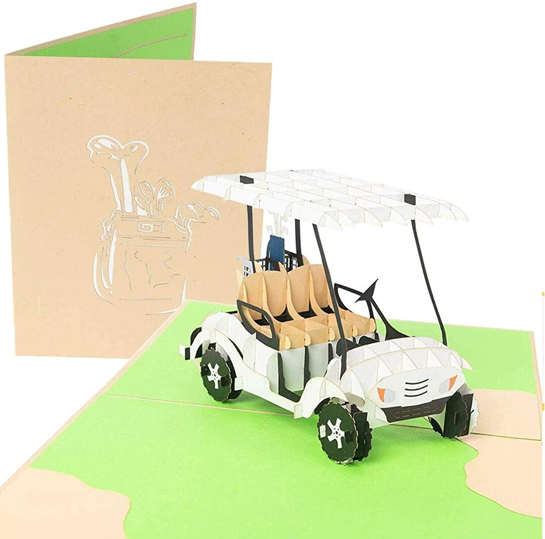 Golf Cart Pop up Card - Etsy