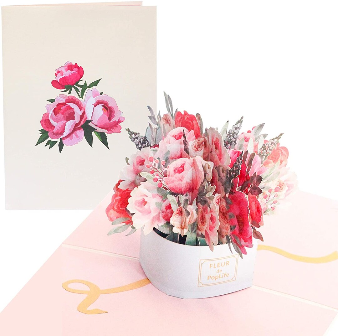 Luxe Flower Box Pop up Card - Etsy