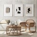 ABSTRACT WABI SABI Set of 3 Printable Art, Japandi Wall Decor, B&W Art ...