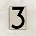 NUMBER 3 Printable Sign, Modern Typography Art Print, Minimalist Poster ...