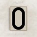 NUMBER 0 Printable Sign Modern Typography Art Print - Etsy
