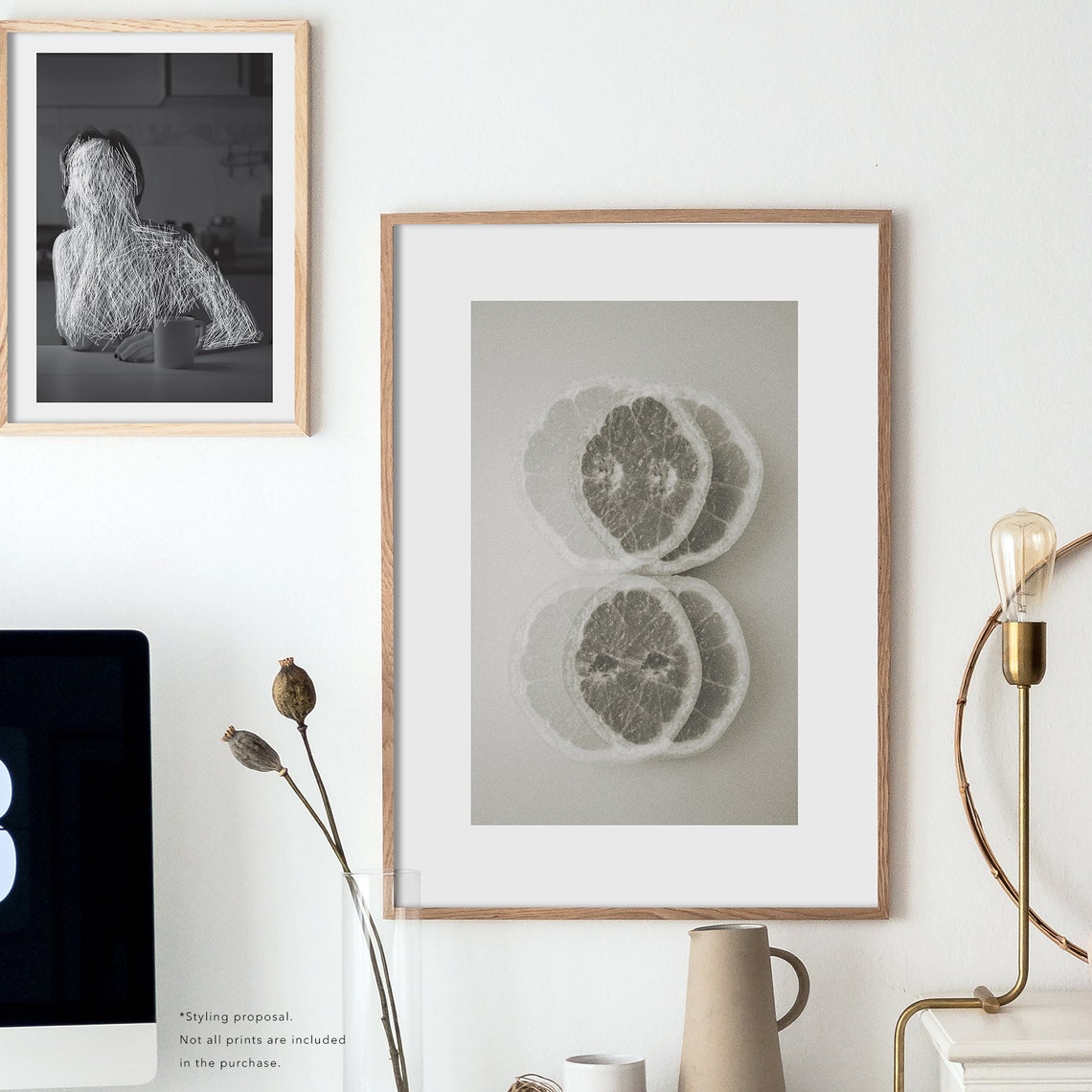 Double Exposure Fruit Printable Art Modern Wall Decor | Etsy