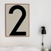 NUMBER 2 Printable Sign, Modern Typography Art Print, Minimalist Poster ...