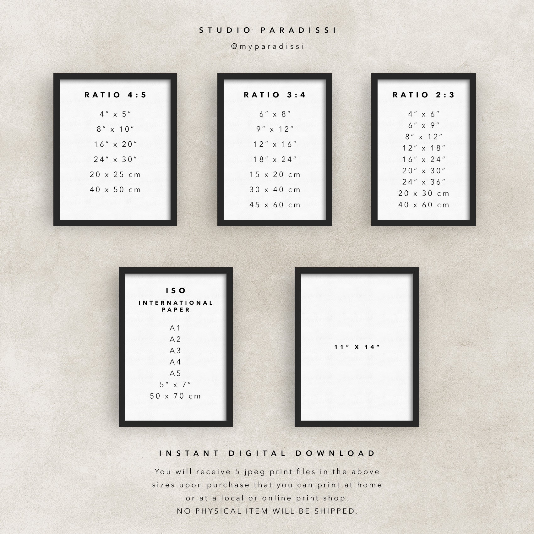 Number 8 Print: Beige and Black Scandinavian Typography (digital ...